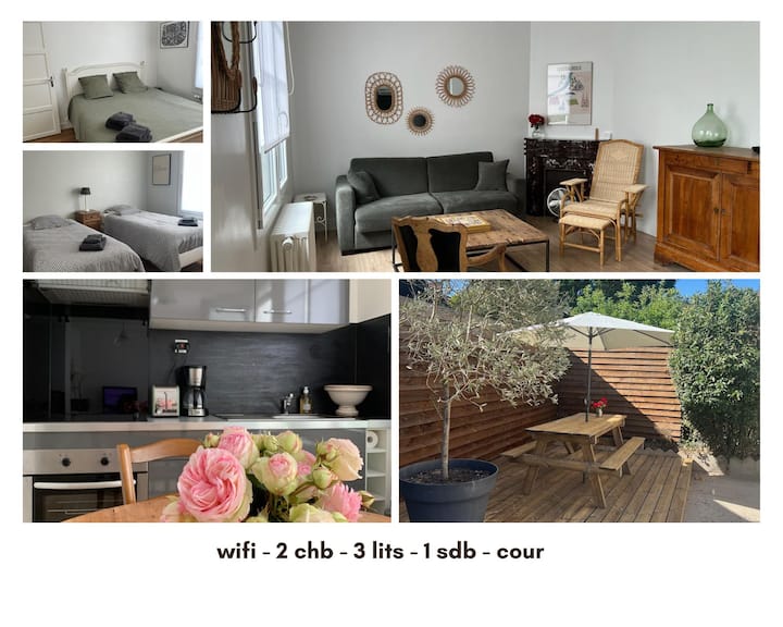 La Maison De Léonie- 2chb - Cour Privée - Wifi - Châteauroux