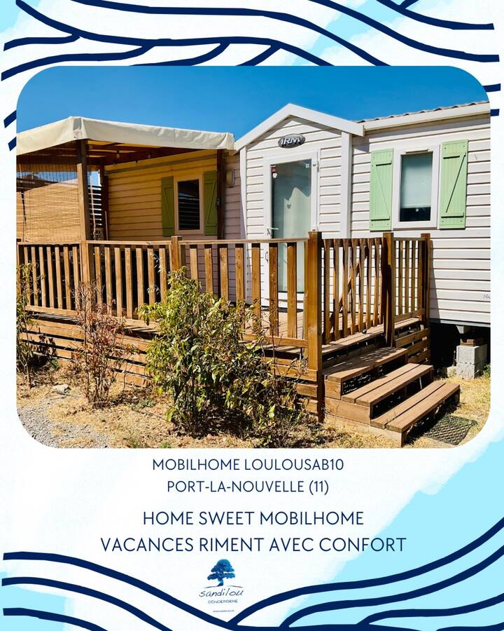 Mobil-home Loulousab10 • Vacances Cosy En Famille - Leucate