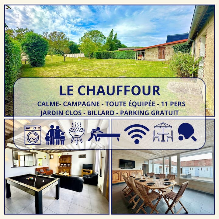 Le Chauffour-campagne-famille & Amis-billard-wifi - Somme-Bucht