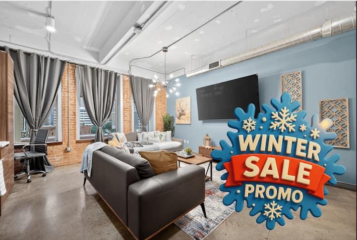 Designer Loft 412 | Sleeps 12 | Dt | Free Parking - Dallas, TX