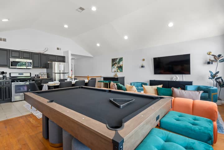 Modern 3br • Pool Table • Sleeps 11 • W/d - Jersey City, NJ