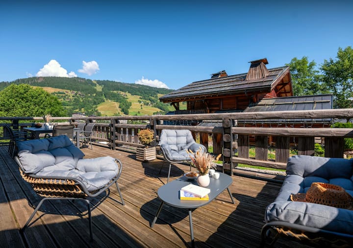 Sauna Terrasse Et Jardin Près Du Centre De Megève - Megève