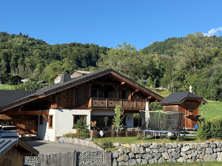 Superbe Chalet Avec Piscine & Grand Jardin - Samoëns