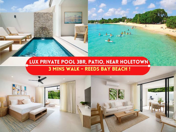 New Stylish 3br, Walk To Beach! Pool - Barbados