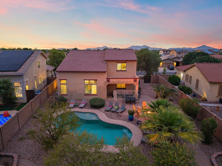 Mountain Resort | Heated Pool, Firepit, Pool Table - Casa Grande, AZ