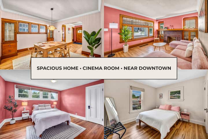 Comfy 4br Near Downtown | Cinema Room | Sleeps 7 - Cleveland