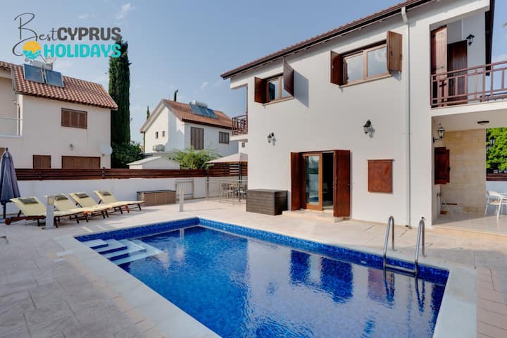 Amelia Beach Villa W/pool -&nbsp;500m&nbsp;From&nbsp;Beach - Larnaca