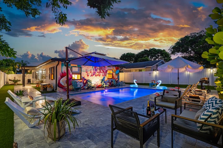 Delray Bch Private 2-unit Retreat W/ Heated Pool - Delray Beach, FL