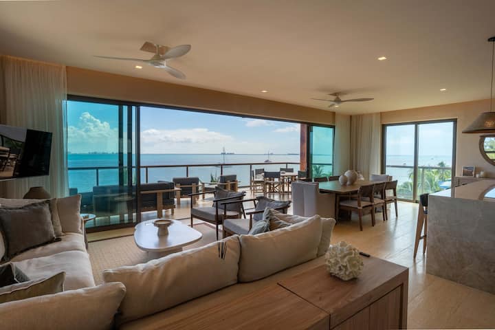Luxury Beachfront 4br Apartment In Isla Mujeres - Isla Mujeres