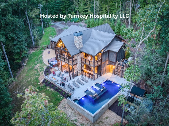 Pool•sauna•treetop Playground•outdoor Fireplace - Blue Ridge, GA