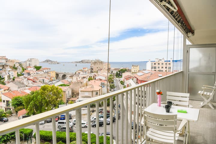 Bail Mobilité - Balcon Et Vue Splendide Sur La Mer - Marseille