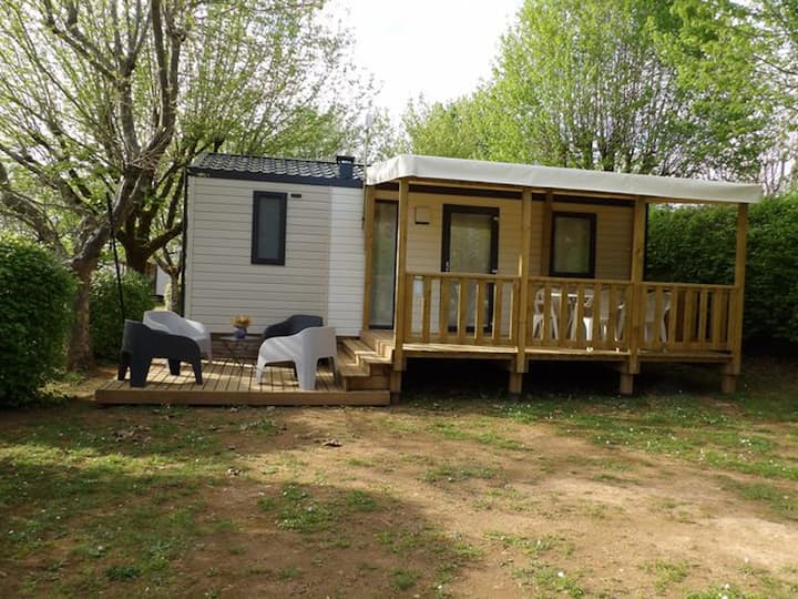 Mobil Home Pour 6 Personnes Avec Terrasse - Limeuil