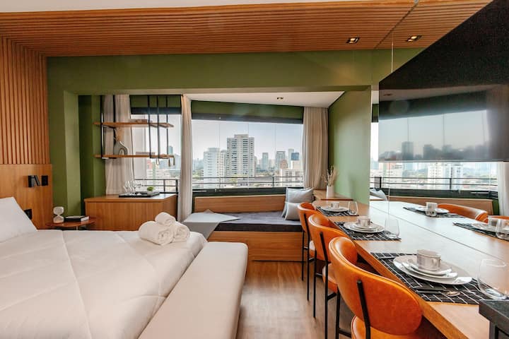 Brooklin Studio (Up To 3 People) | Rooftop Pool - Santo Amaro