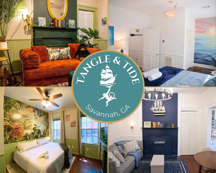 Tangle & Tide|2 Themed Apts. In Full Private Home - Savannah, GA