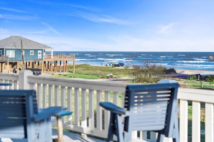 Hot Tub | Beach View | Sleeps 12 - Crystal Beach, TX
