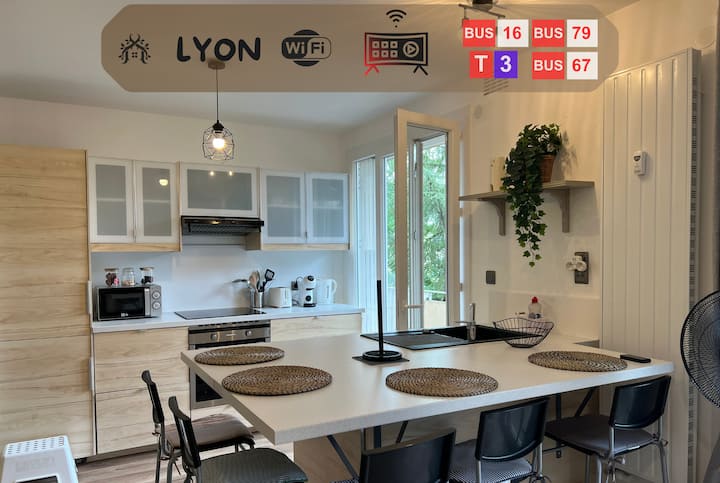 T2 Cosy • Parking&balcon • Proche Groupama Stadium - Saint-Bonnet-de-Mure