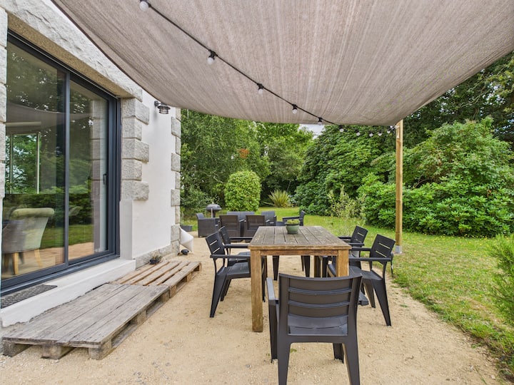 Jolie Maison Pour 6 - Grand Jardin Et Barbecue - Fouesnant