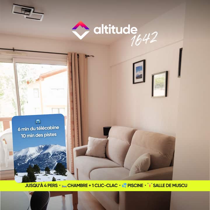 Altitude 1642 - Terrasse Ensoleillée Pour 4 Pers - Matemale