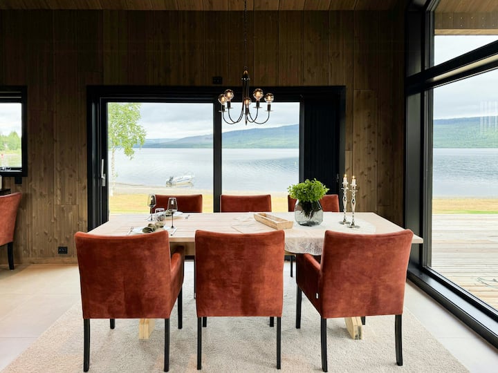 Modern Cabin By The Lake In Kvelia - Norge