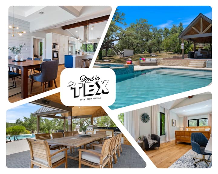 5br Hill Country Pool Retreat • Fire Pit - Dripping Springs, TX
