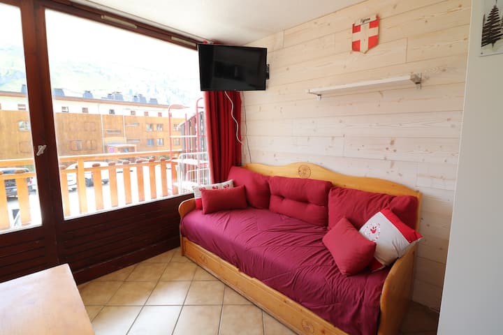 Studio Exposé Est Avec Balcon - Tignes