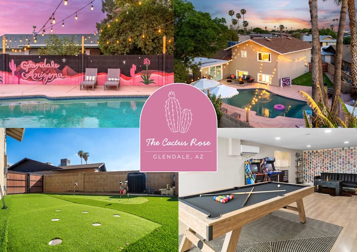 The Cactus Rose: Heated Pool, Putterball & Bocce! - Glendale, AZ
