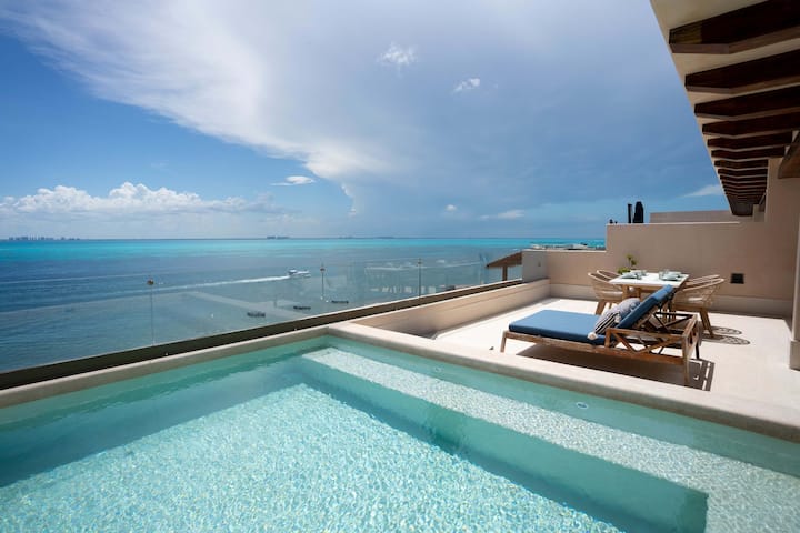 Modern Apt With Private Roof Garden & Pool - Isla Mujeres