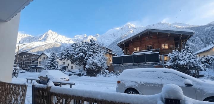 Studio Confortable Avec Vue Sur Le Mont Blanc - Saint-Gervais-les-Bains
