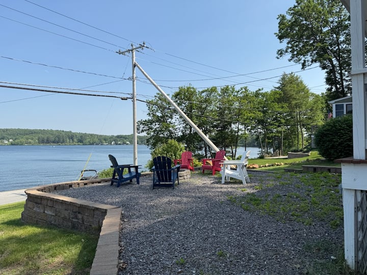 Lakeside A-frame- Cozy Beach Access Retreat - Laconia, NH
