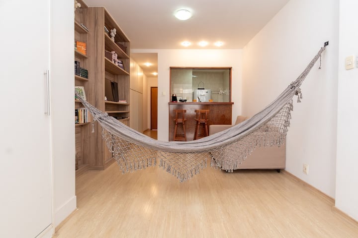 Relaxing Retreat With A Hammock And Books In Copac - Rio de Janeiro