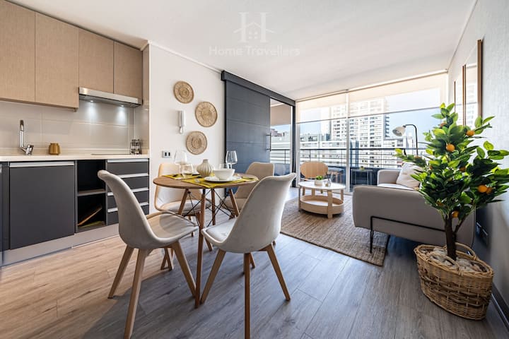 24/7 Desk | Blk Out Courtains|10 Min Wlkng Metro - Santiago (Chile)