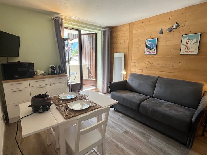 Studio Rénové Au Centre Village Avec Balcon - Samoëns