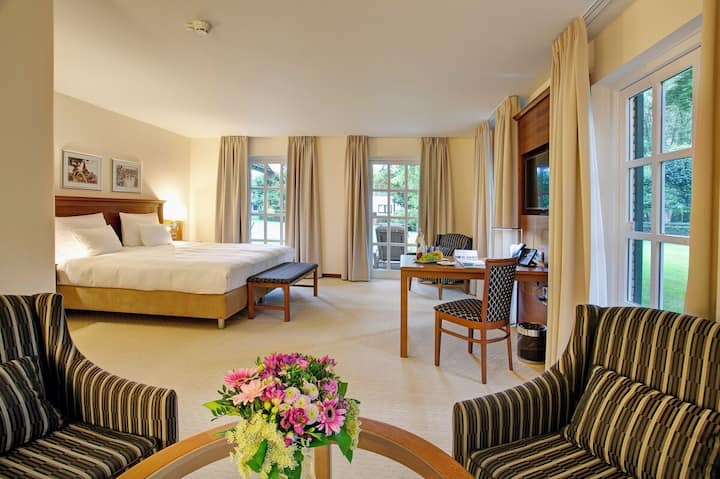 Beautifully Lit Room Overlooking Lush Parkland - Tubbergen