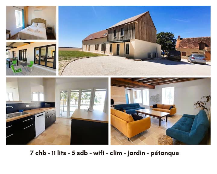 "L'éloge Du 20" Gite 15 Pers Baby Foot Jardin - Centre