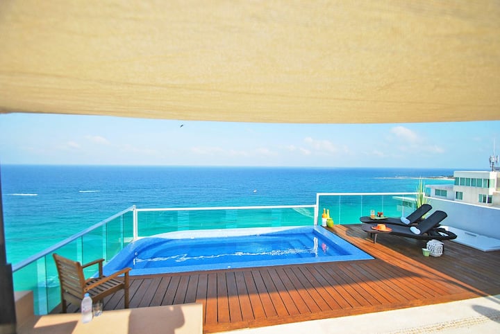 Combo #214–tim’s Ocean Condos –8br – Big Terraces - Cancún