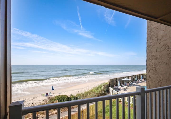 Topsail Tranquility – Oceanfront Comfort | Balcony - Sneads Ferry, NC