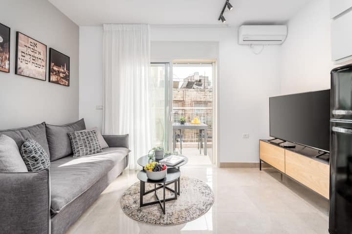 Modern 1br With Balcony - Jérusalem