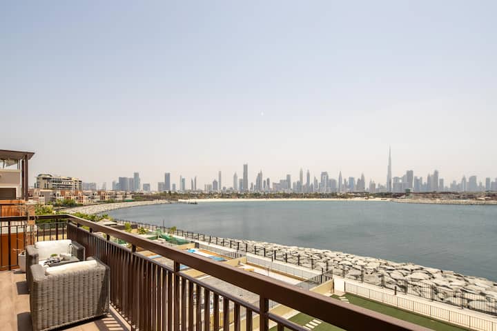 Grand 5br Villa With Sea And Burj Khalifa Views! - Dubai