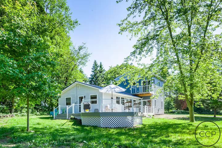 Firepit, Deck & Views | Stairs To Lake Michigan - Double JJ Resort, Rothbury