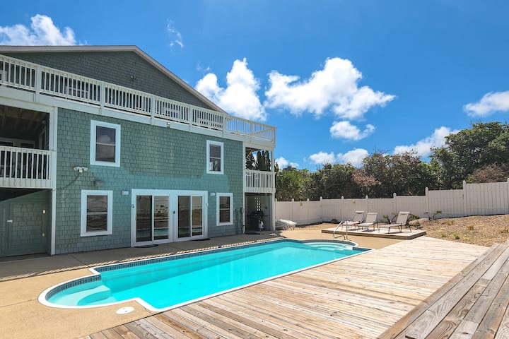 Spacious 6br Oceanview | Private Pool | Elevator - Southern Shores, NC