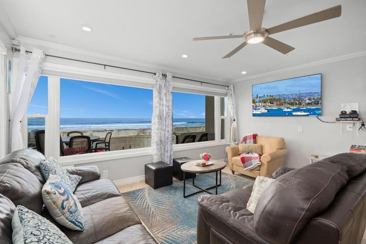 New! Oceanfront Mission Beach 3 Bed 2.5 Bath Home! - San Diego, CA