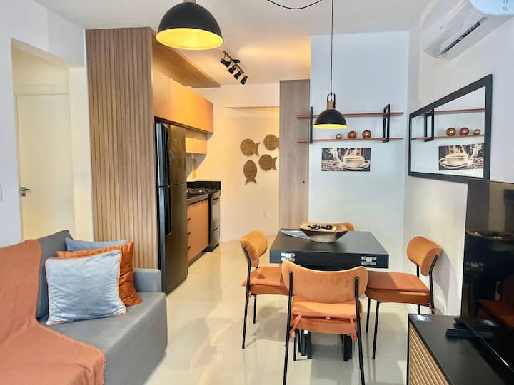 Lindo! Apto Completo Na Praia De Palmas - Zp01i - Governador Celso Ramos