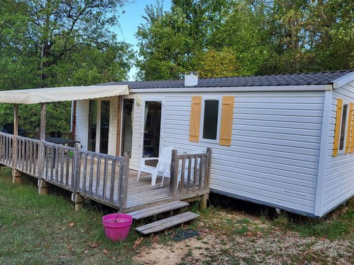 Mobil-home Pour 5 Pers Avec Terrasse - Biron