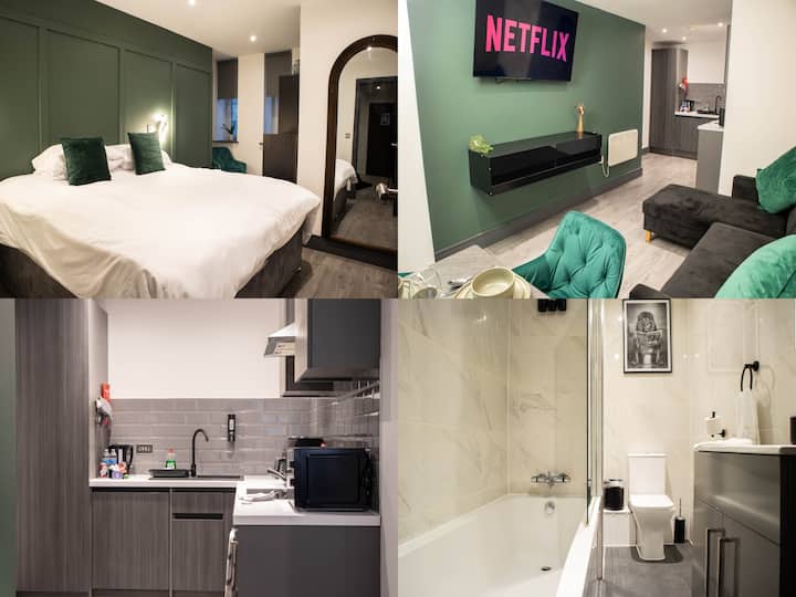 Central Bradford 1 Bed Washer Dryer Wifi Workspace - Bradford