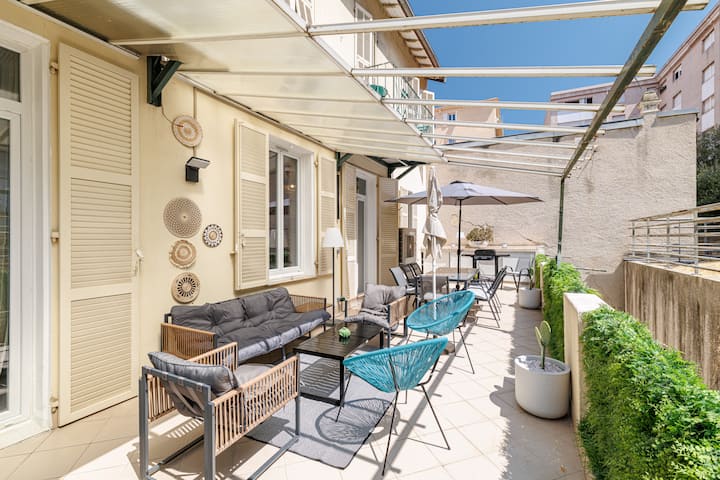 Bel Appartement 3 Chambres Avec Clim & Terrasse - Nice