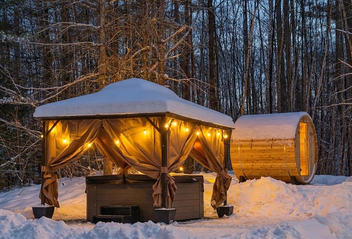 Stratton A-frame: Hot Tub Sauna Ev Boot Warmers - Vermont