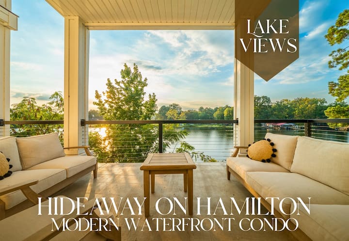 Stylish Lakefront Townhome W/ Pool & Patios - Hot Springs, AR