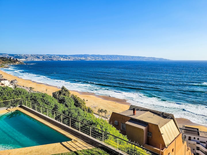 Grand Apartment Overviewing Reñaca Beach - Concón