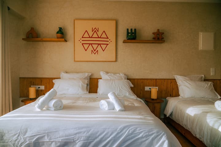 Chambre Triple Vue Océan Face Surf Spot Cathédrale - Imsouane