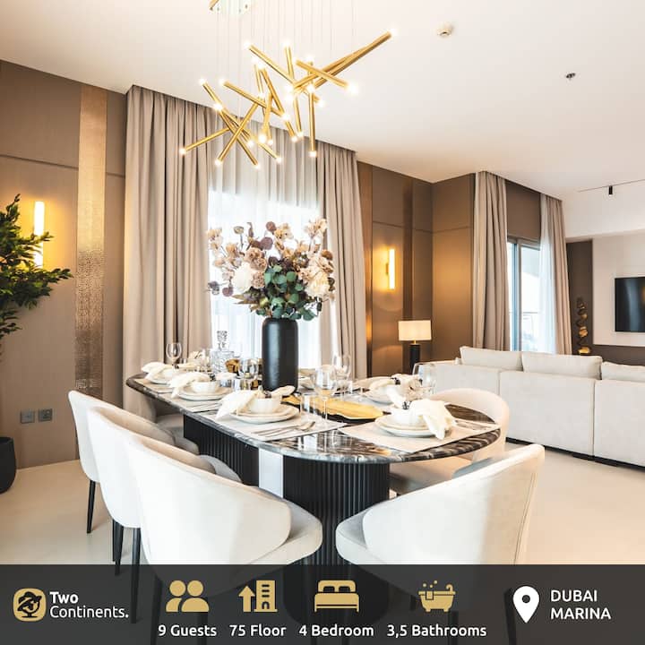 Penthouse On 75th | 4 Bedrooms | Marina&palm Views - Dubaï